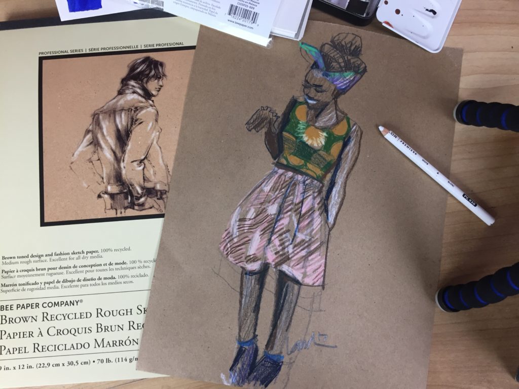 Colored Pencil fashion illustration - FashionIllustrationTRIBE