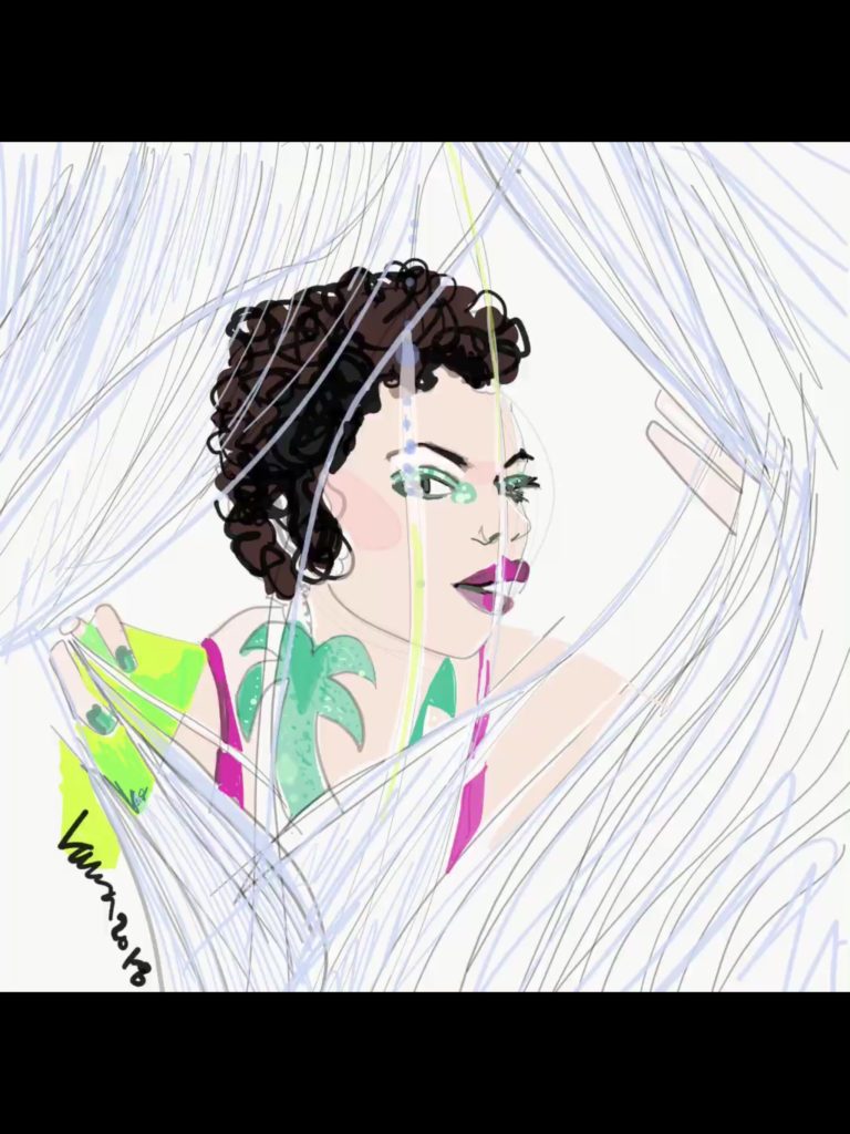how to draw glitter in fashion illustration : shine, metallic and sequin
