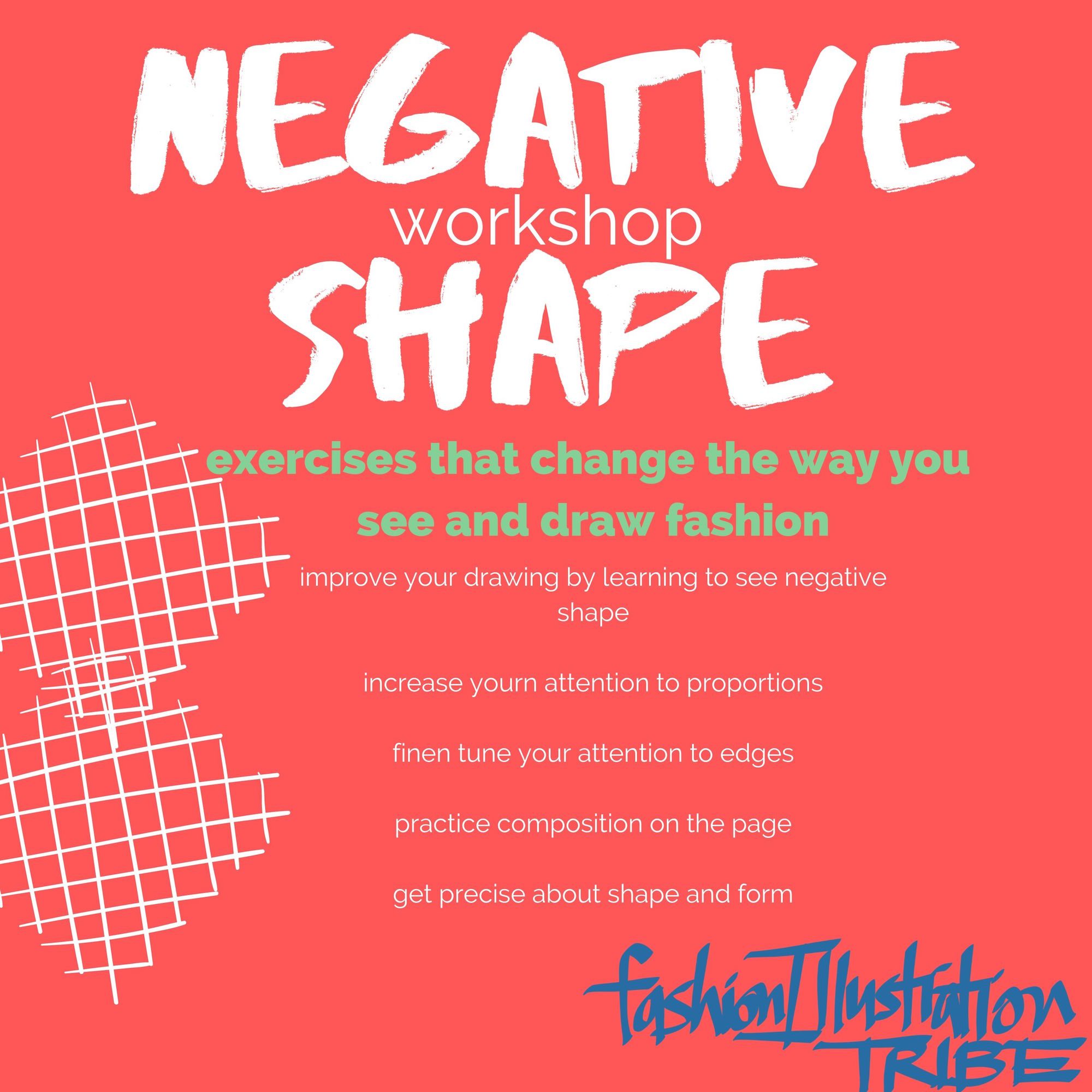 negative shape workshop fashion art and design | FashionIllustrationTRIBE